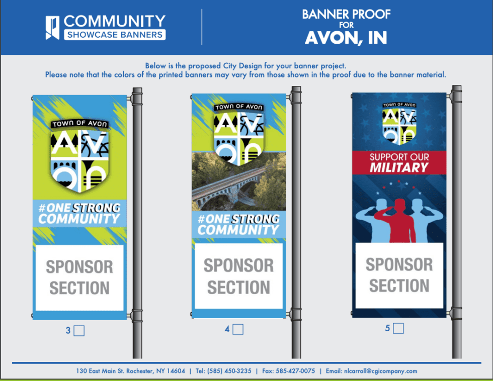 Avon, IN - Community Showcase Banners